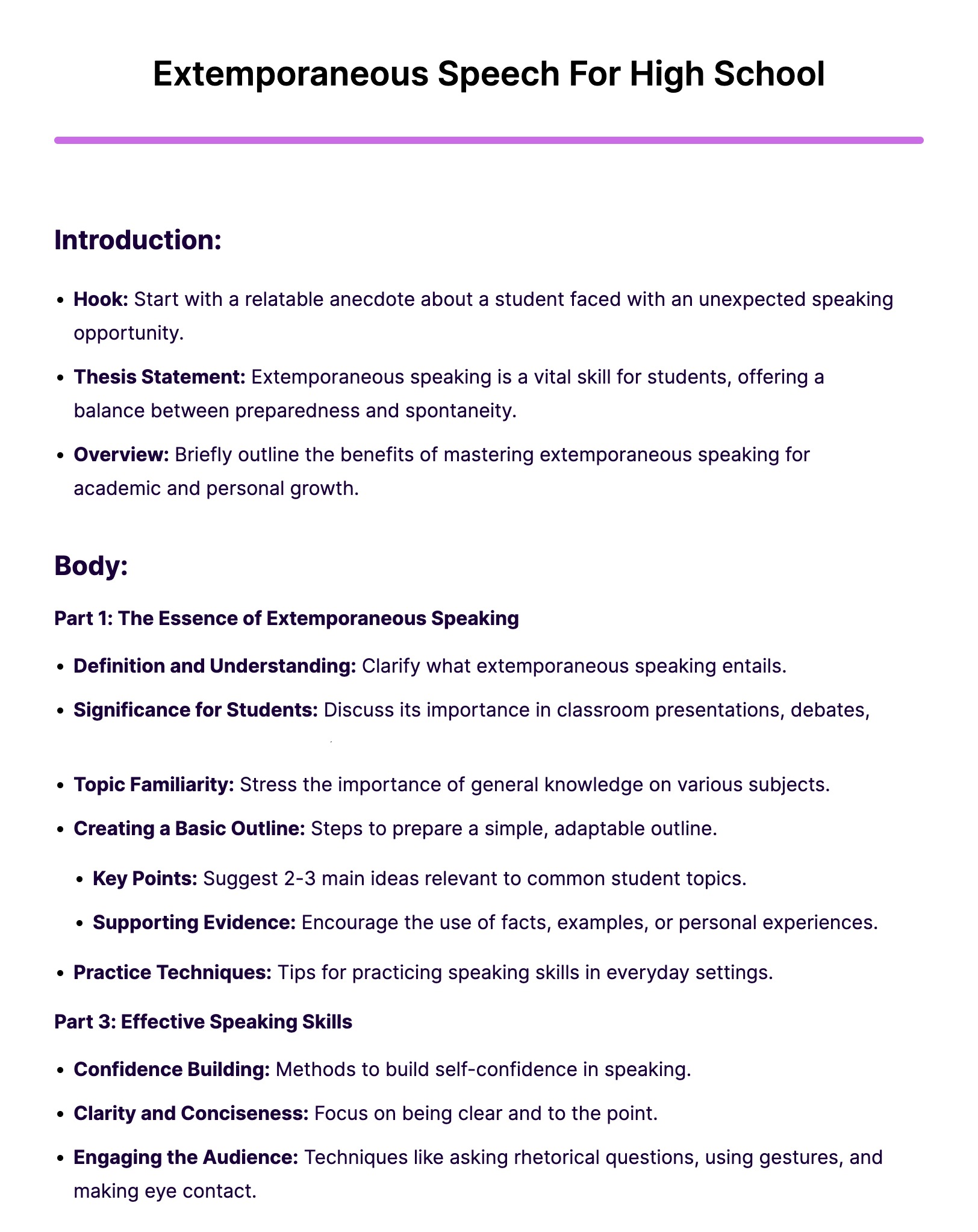 Extemporaneous Speech - 9+ Examples, Format, Sample | Examples