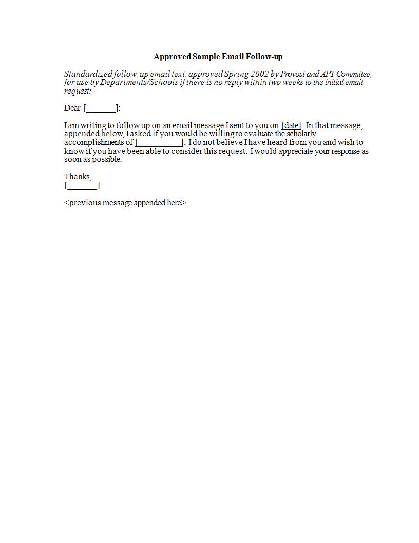 Follow Up Email For Job Application After No Response Free Documents