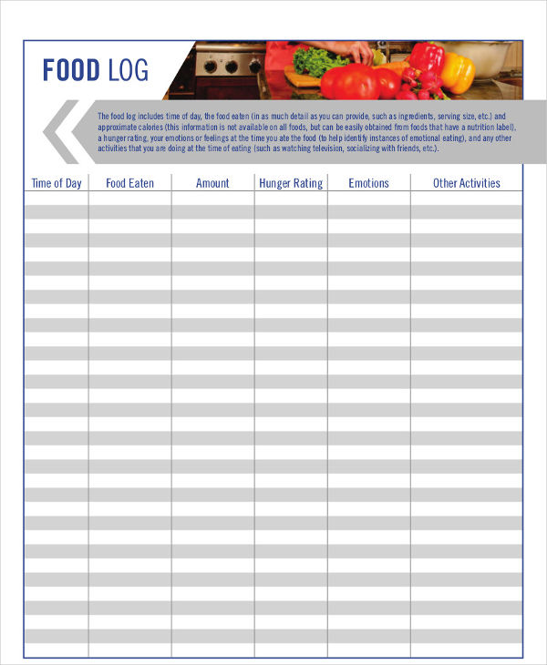Food Log 9 Examples Format Pdf Examples