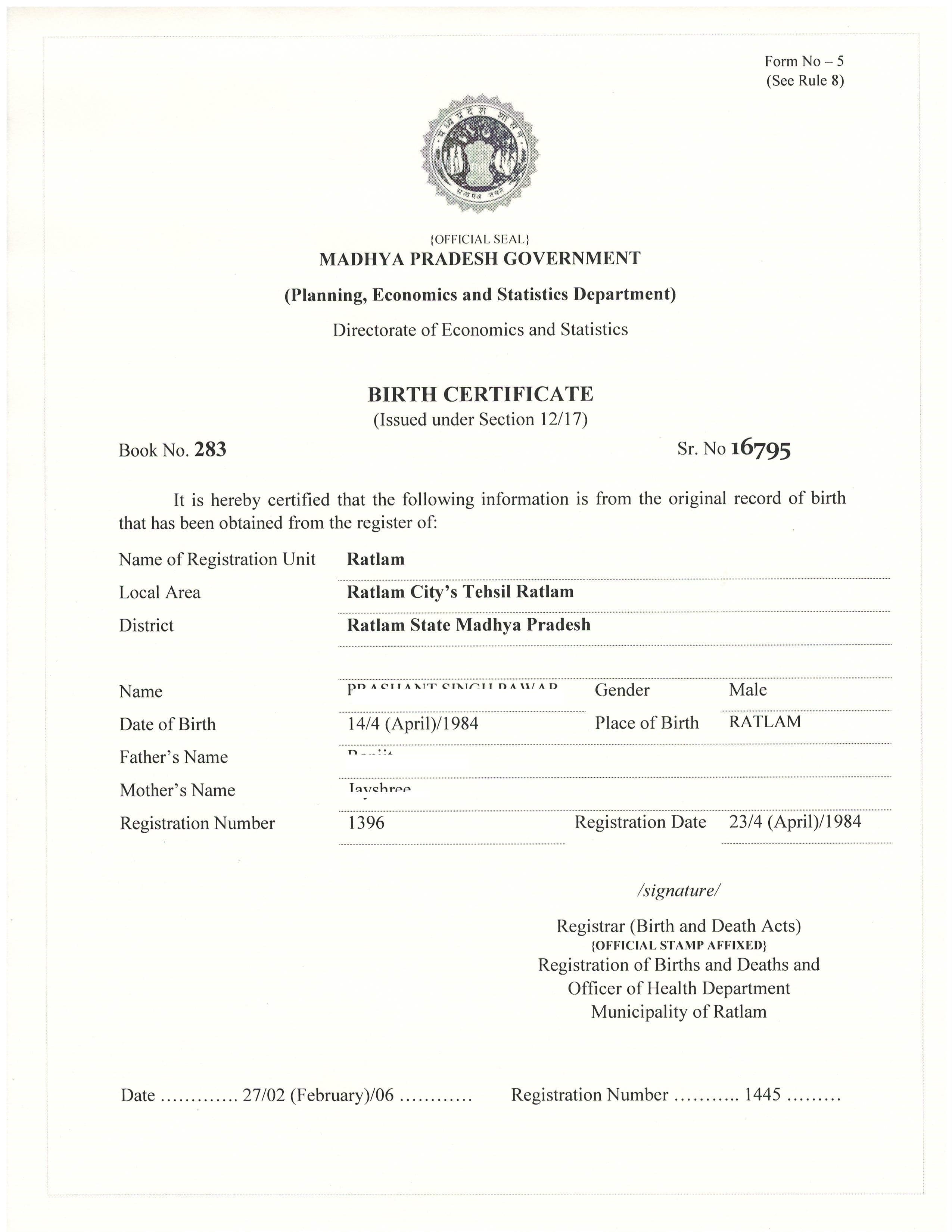 Affidavit Of Birth 9 Examples Format Pdf
