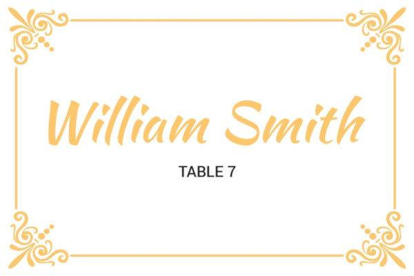 Wedding Table Card - 18+ Examples, Format, Pdf | Examples