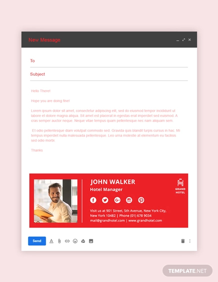 Hotel Travel Email Signature - 3+ Examples, Format, Sample | Examples