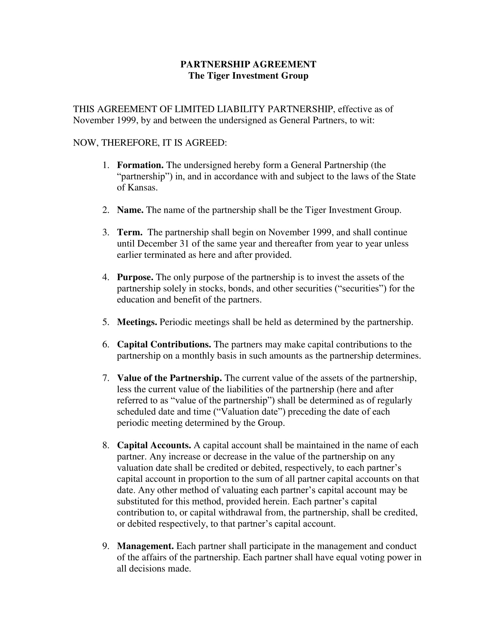 Partnership Agreement 32 PDF DOC Examples