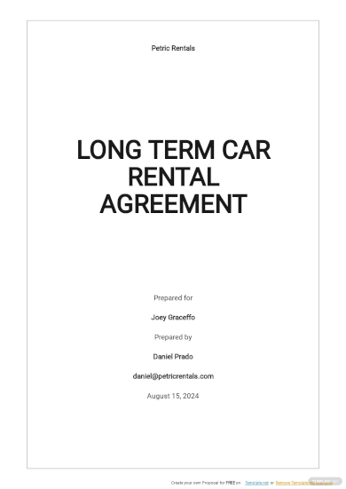 Car Rental Agreement Examples - 21+ in PDF | MS Word | Google Docs ...
