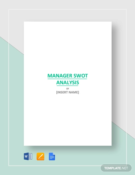 Manager SWOT Analysis - 10+ Examples, Format, Pdf | Examples