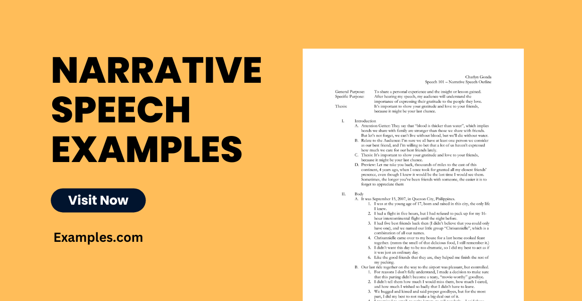 Narrative Speech Examples Format PDF Narrative Speech Examples Format PDF