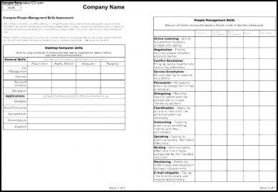 Skills Assessment - 9+ Examples, Format, Pdf