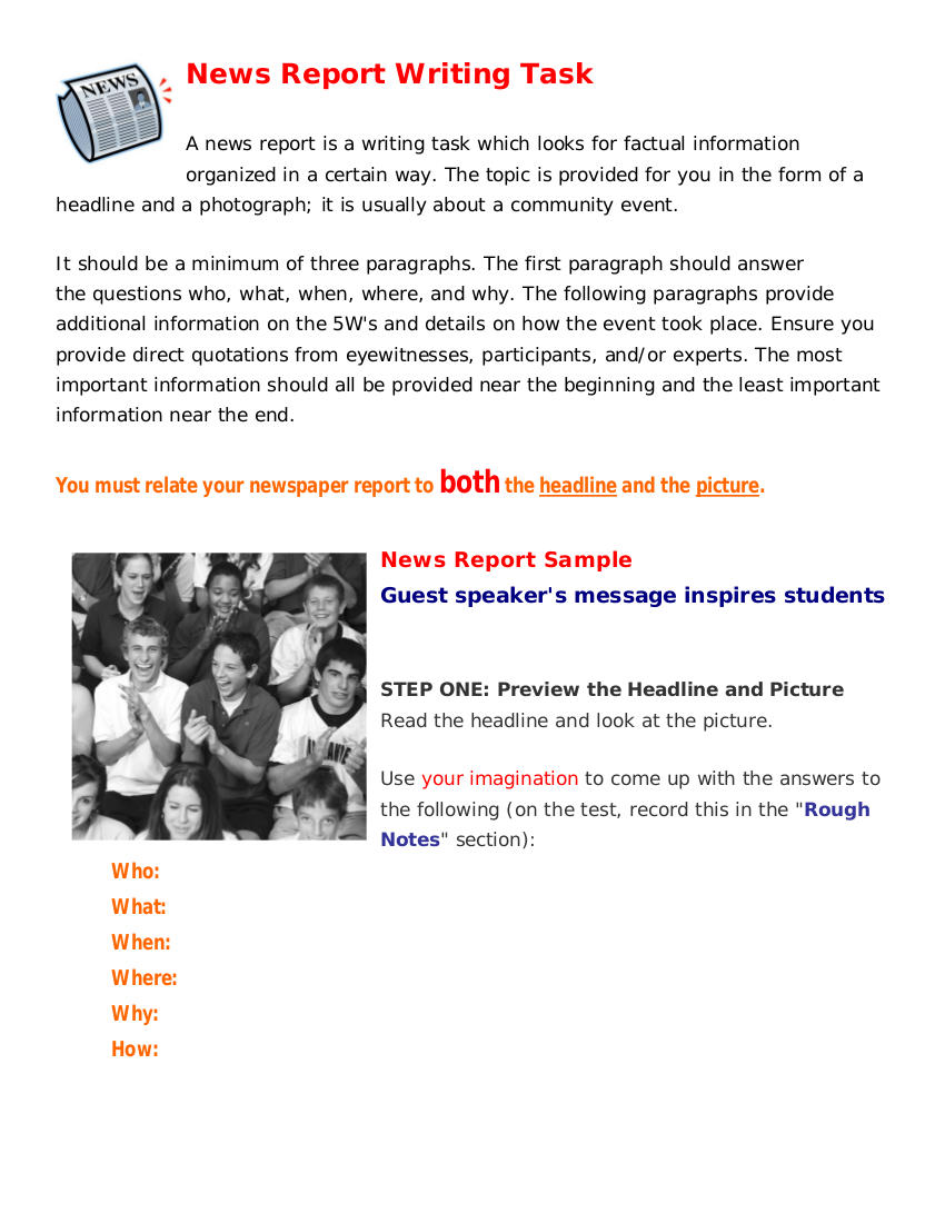 News Report Writing 8 Examples Format Pdf Examples