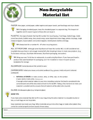 Material List - 9+ Examples, Format, Pdf | Examples