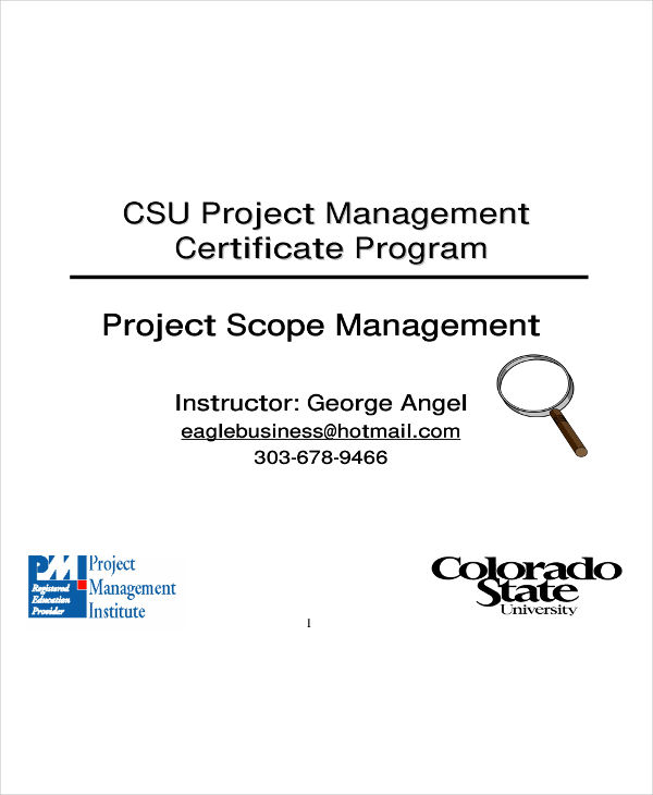 Scope Management Plan - 18+ Examples, Format, Pdf | Examples
