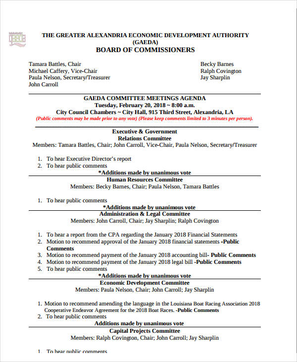 10 Meeting Announcement Examples PDF