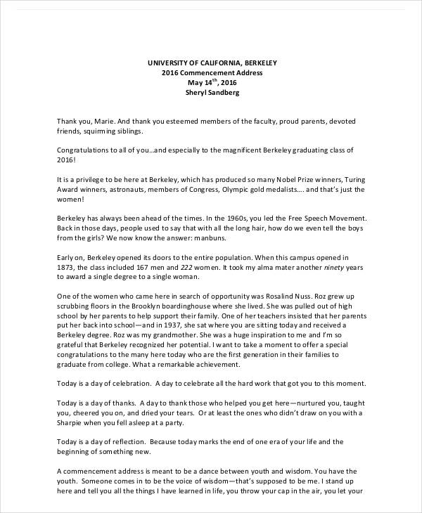What To Write In A Commencement Speech