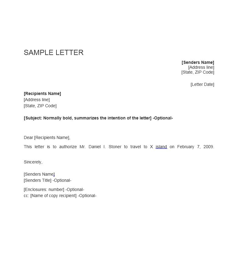 Travel Authorization Letter - 16+ Examples, Format, PDF