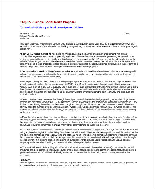 Social Media Proposal Examples At Viiemaniblog Blog Social Media Proposal Examples At Viiemaniblog Blog