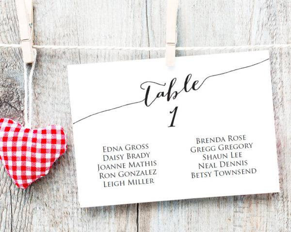 Wedding Table Card - 18+ Examples, Format, Pdf | Examples