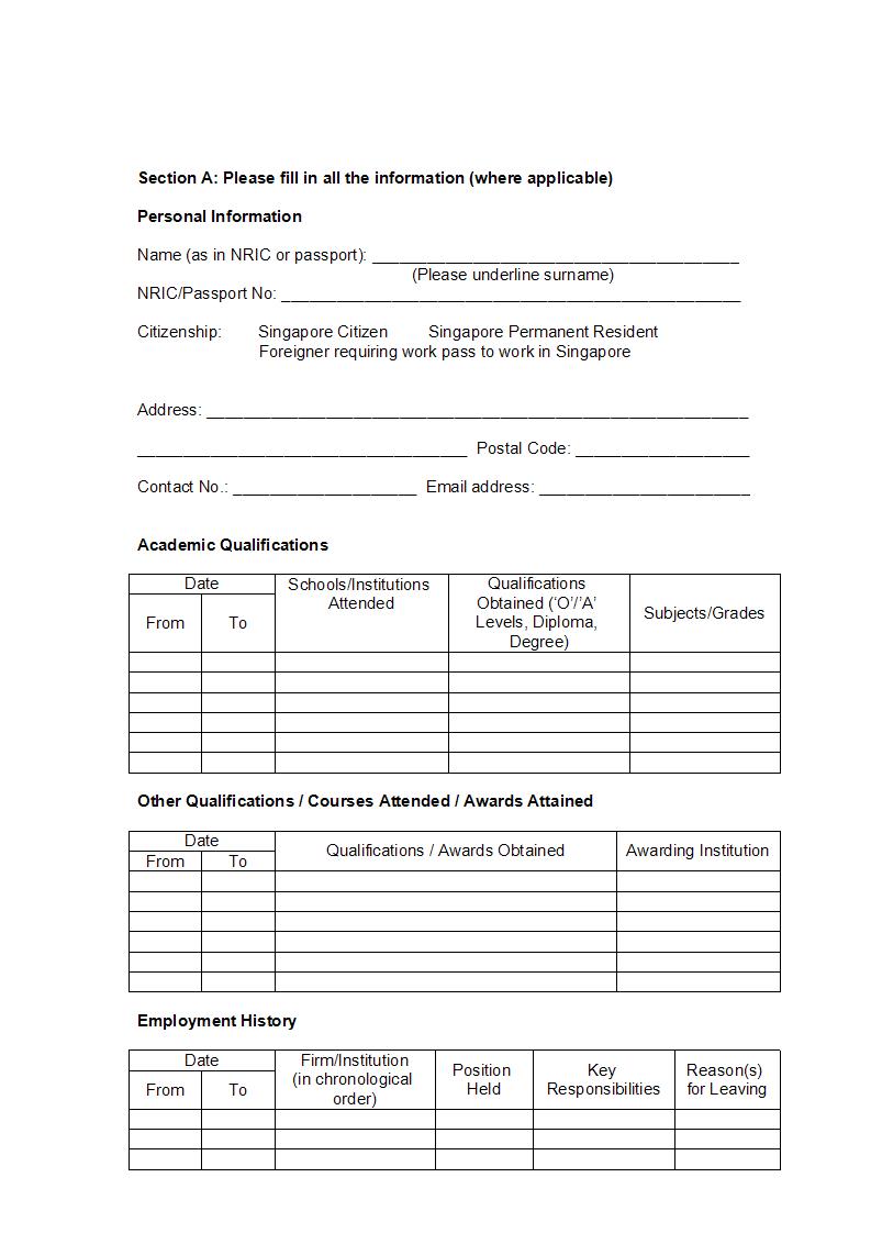 Job Application Form Examples 29 PDF DOC Examples