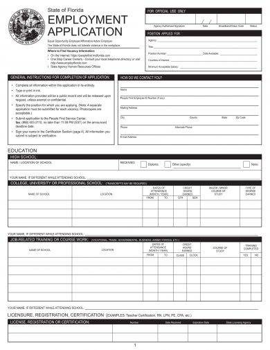 Blank Employment Application - 13+ Examples, Format, Pdf