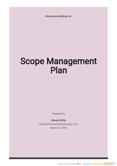 Scope Management Plan - 18+ Examples, Format, Pdf | Examples