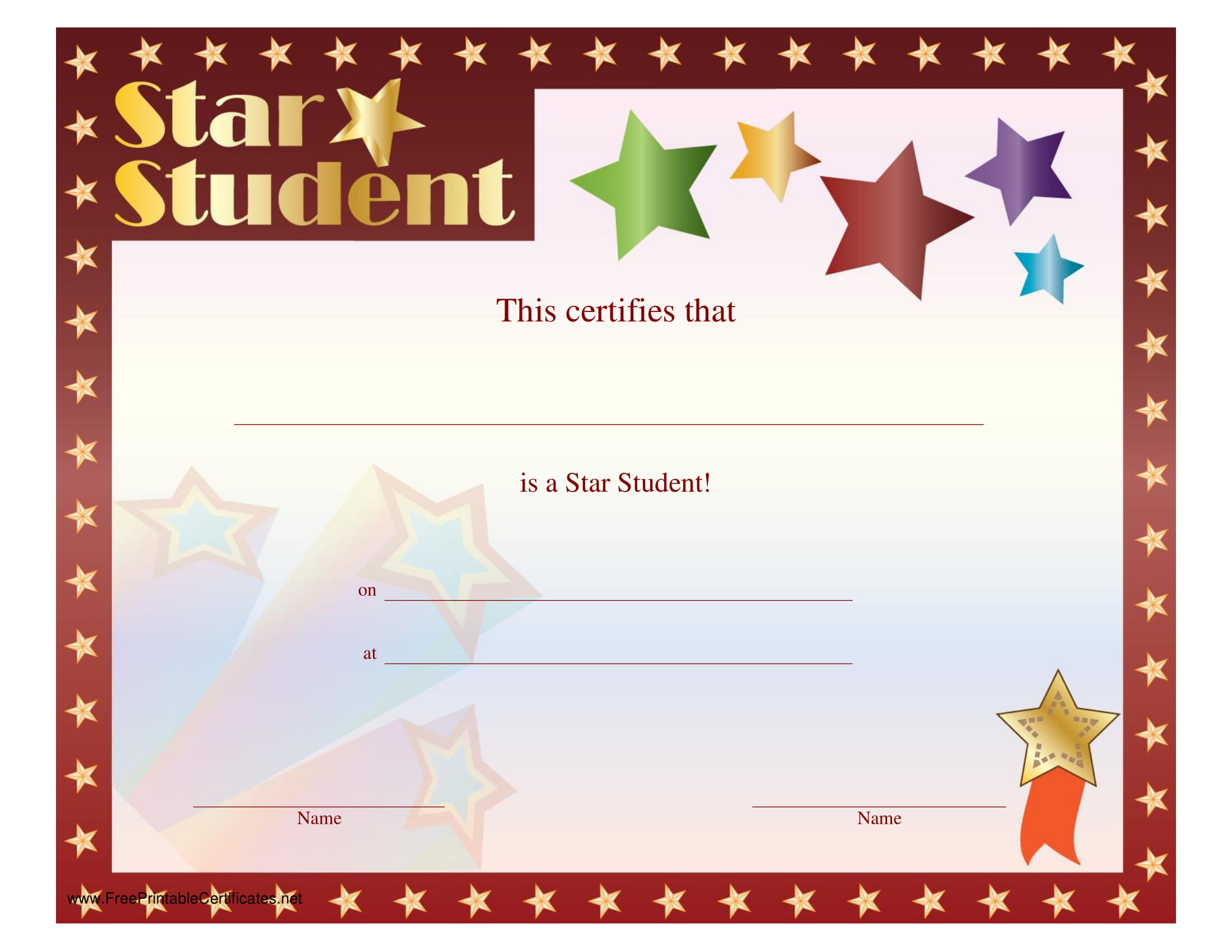 Student Certificates Printable Free Printable World Holiday