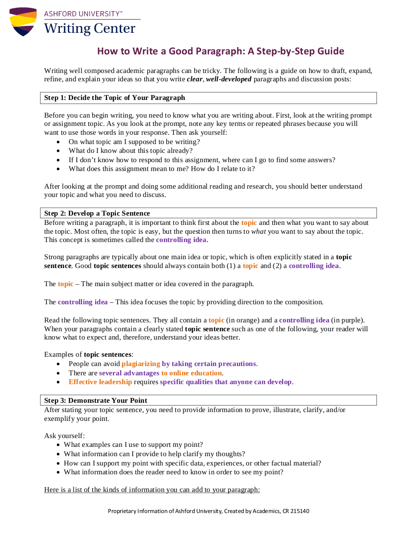 Paragraph Writing 10 Examples Format Pdf Examples