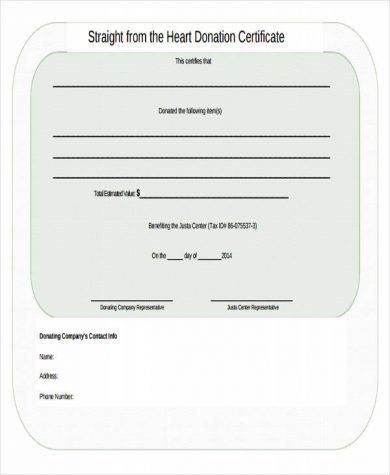 Donation Certificate - 11+ Examples, Format, Pdf | Examples