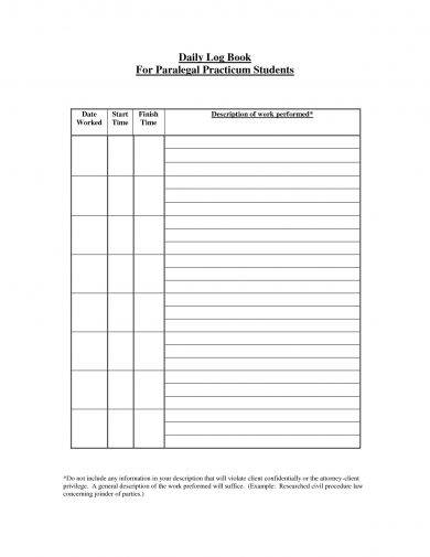 12 Daily Work Log Examples In MS Word MS Excel Pages Numbers Google Docs Google 