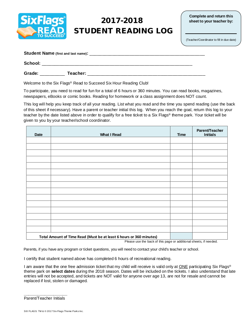 Printable Reading Log 48 Examples Format Pdf Examples