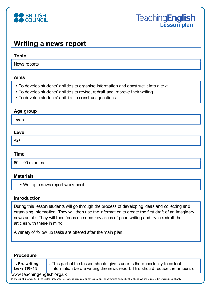  How To Right A News Report News Reporting 2022 11 07