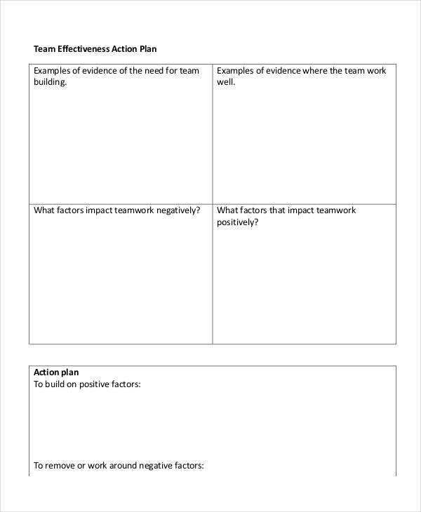 Team Action Plan 11 Examples Format Pdf Examples