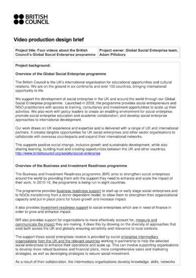 14 Design Brief Template Examples PDF Examples