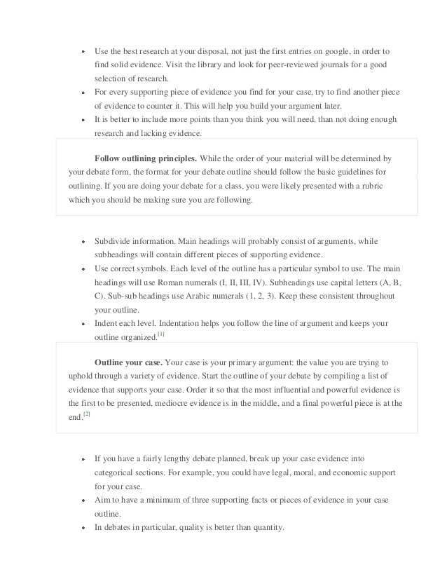 How To Write A Debate Speech Example