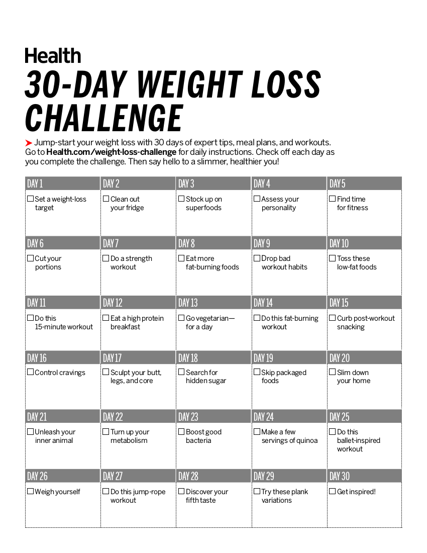 6 30 Day Workout Plan To Lose Weight Examples PDF Examples