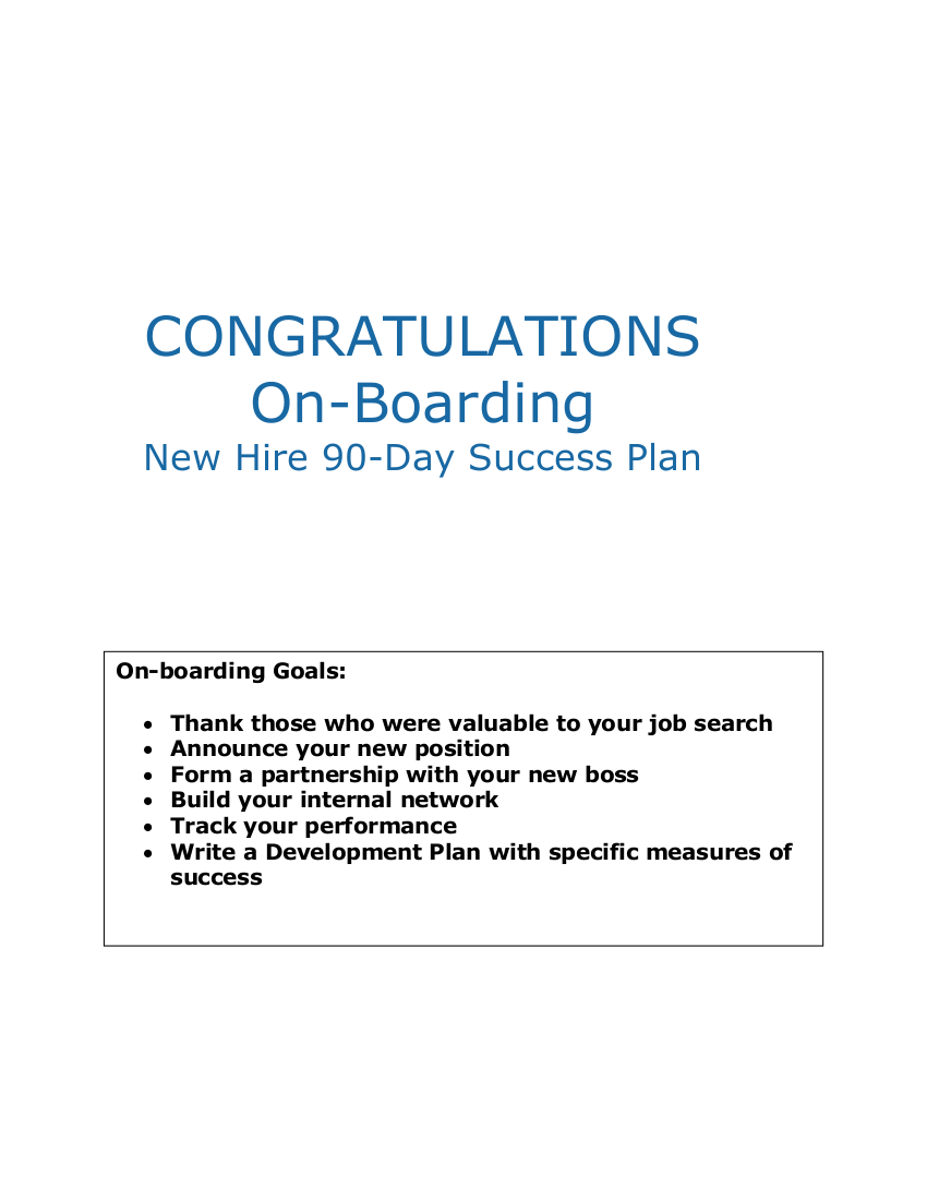 90-Day Plan for a New Job - 7+ Examples, Format, Pdf | Examples