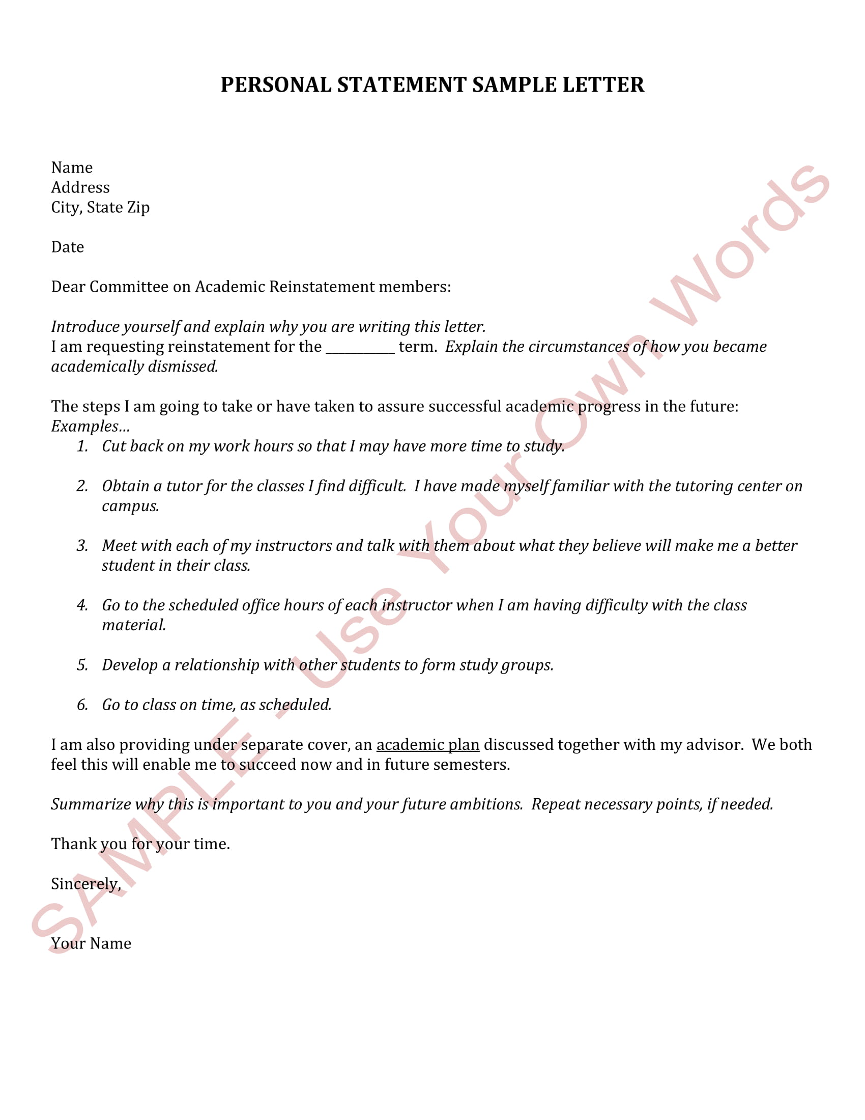 How To Write An Statement Of Explanation Utaheducationfacts
