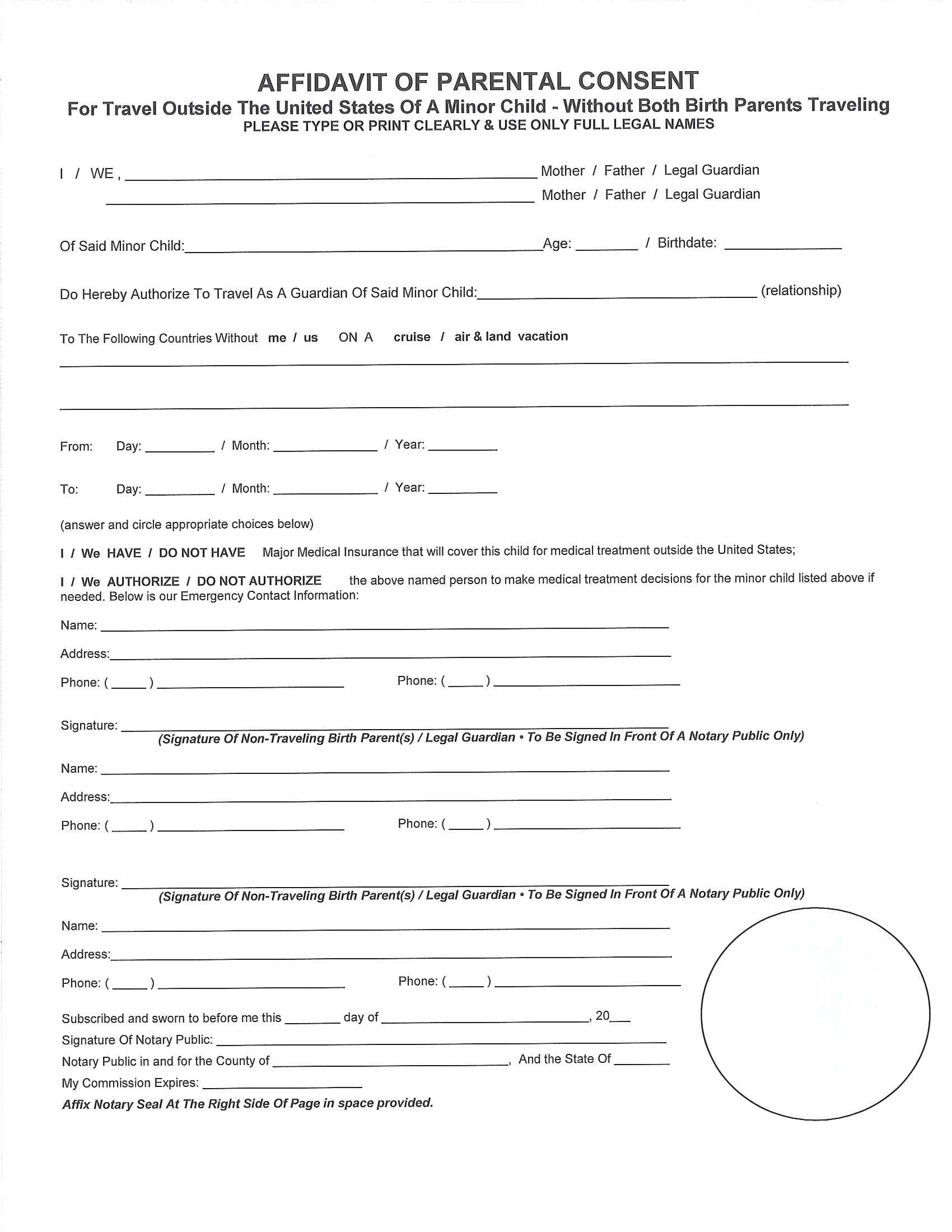 Affidavit Of Consent 10 Examples Format Pdf Examples