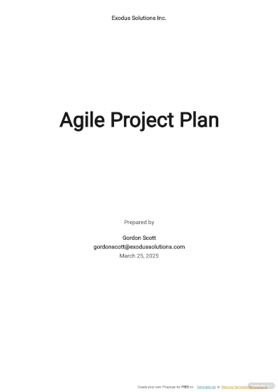 Agile Project Plan - 15+ Examples, Format, Pdf