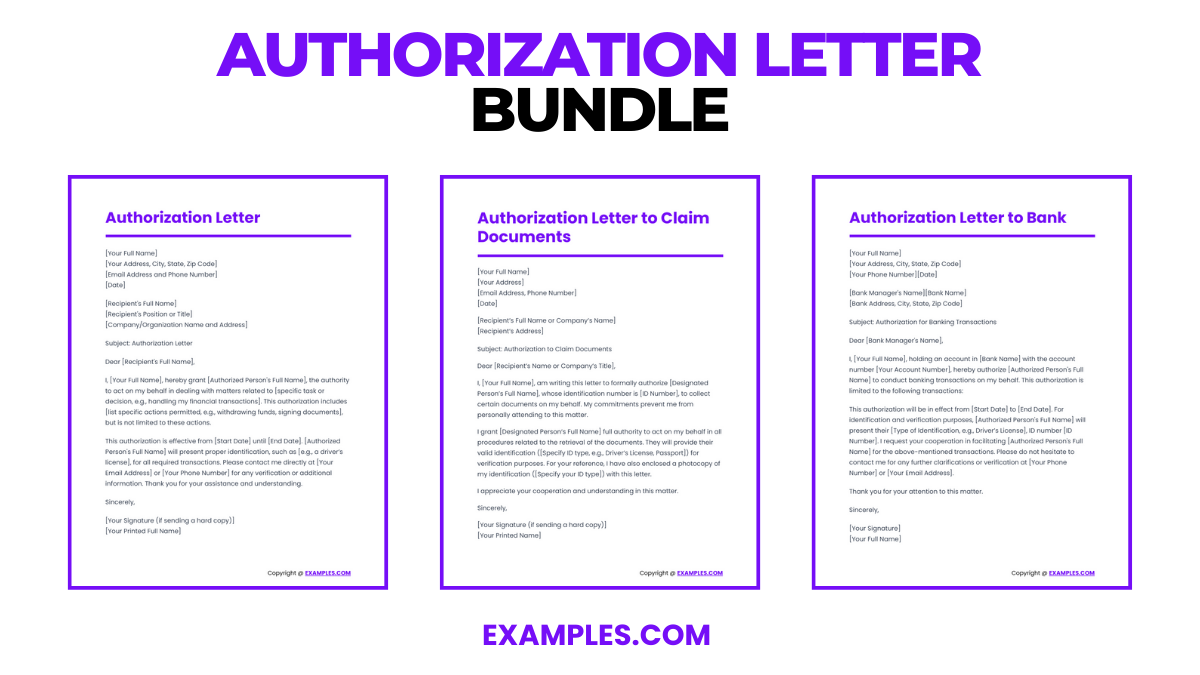 Authorization Letter Format Examples - 30+ in PDF | Examples