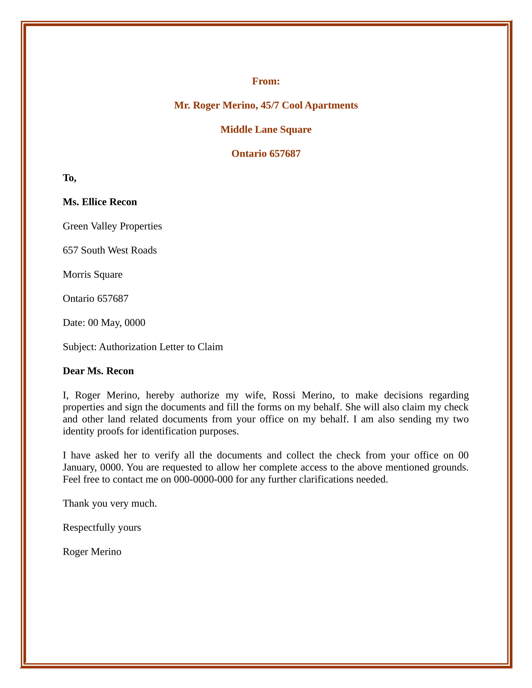 Cool Info About Authorization Letter Sample To Receive Documents Cv For 