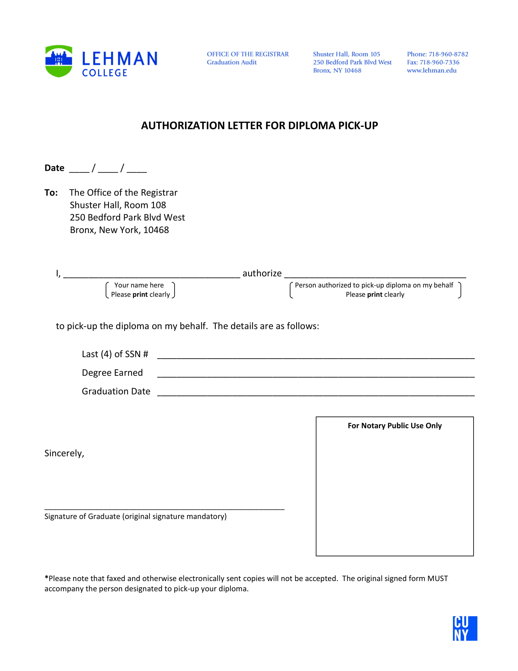 Sample Authorization Letter To Receive Documents