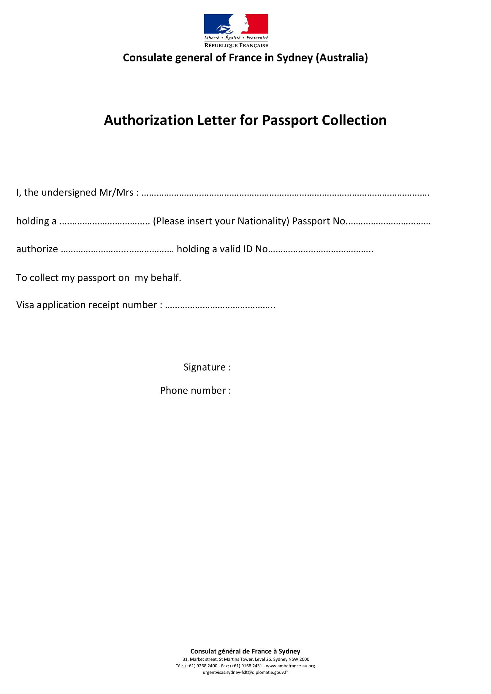 Authorization Letter To Claim 15 Examples Format Sample Examples