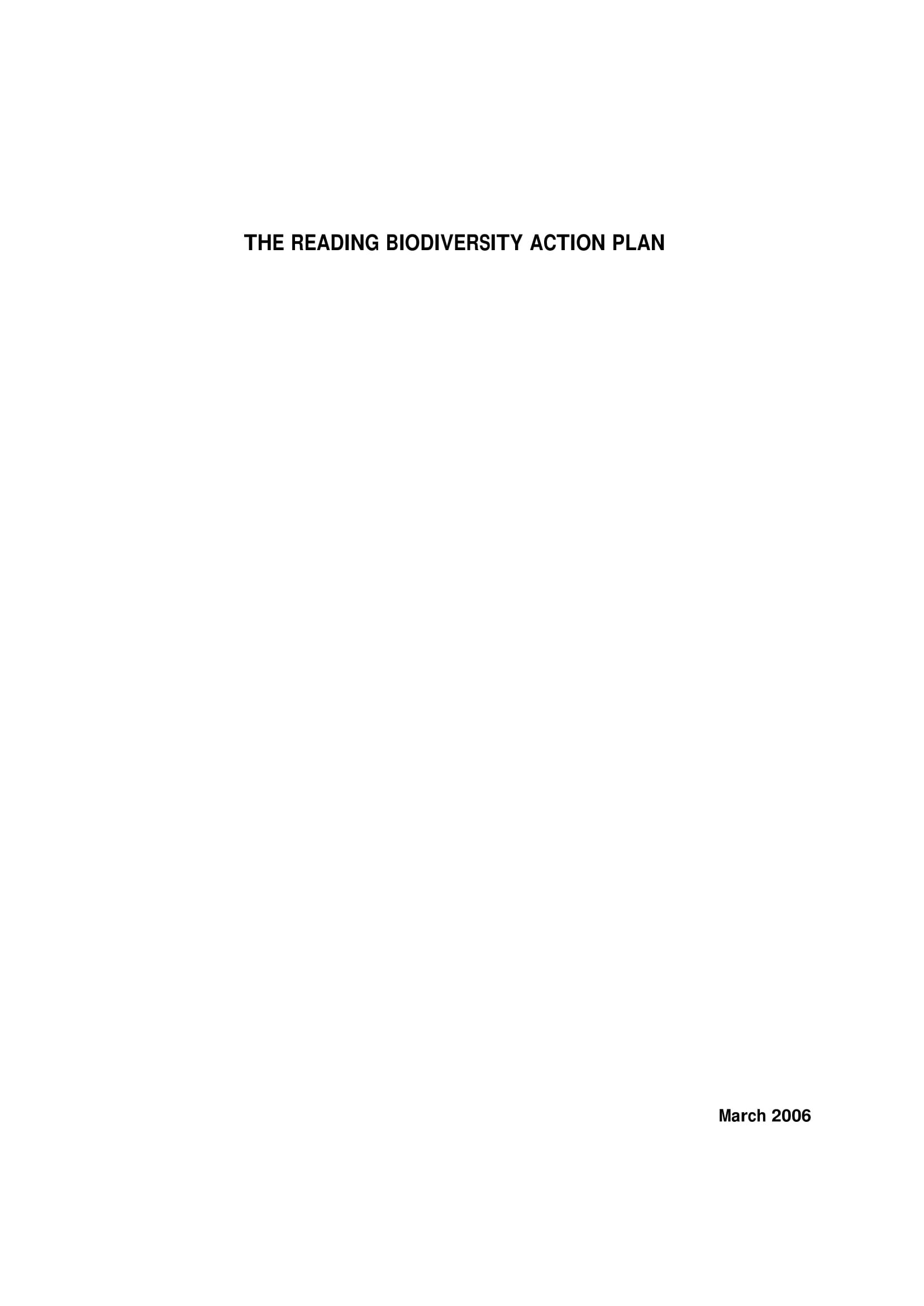 Biodiversity Action Plan - 10+ Examples, Format, Pdf | Examples