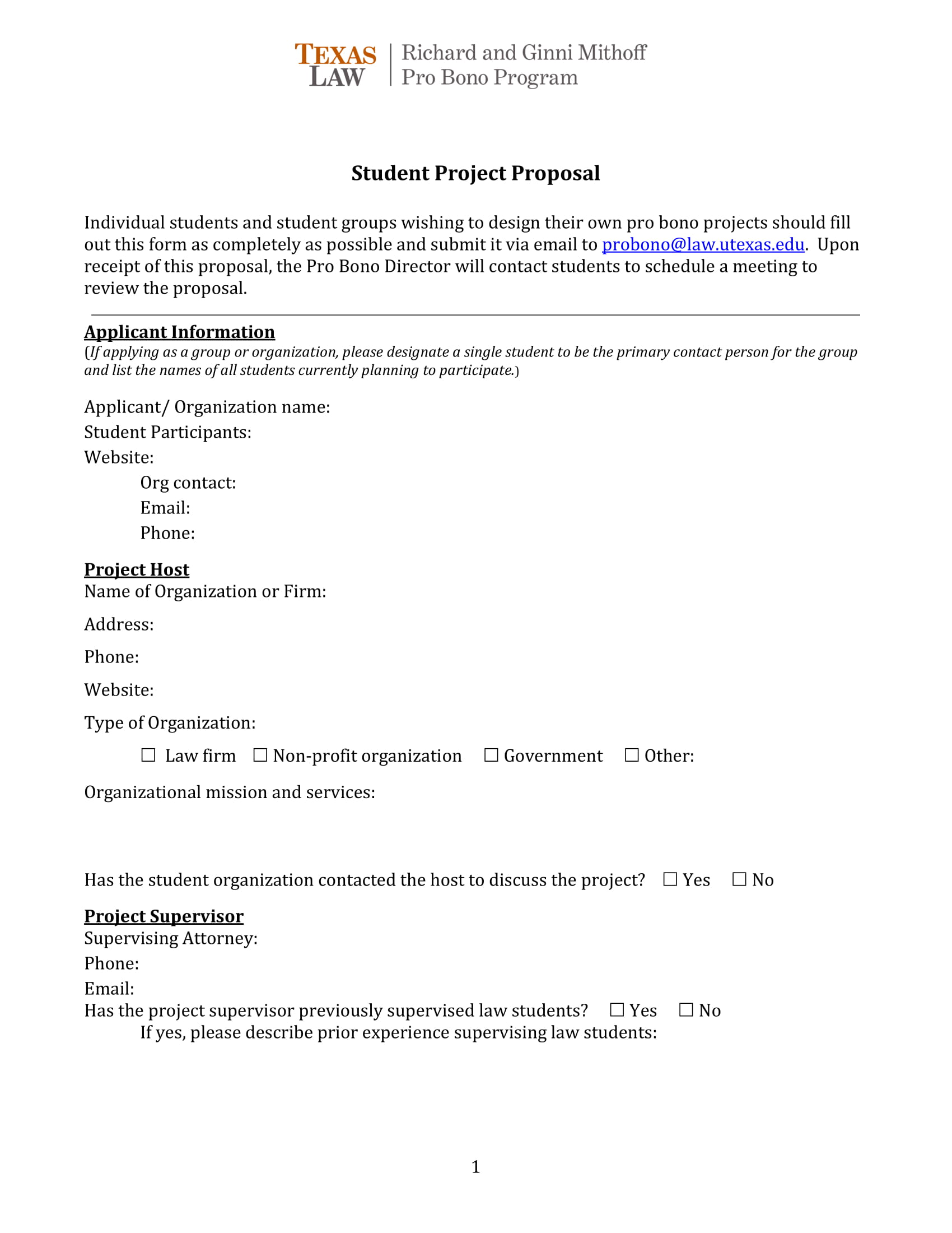 Project Proposal Justification Example