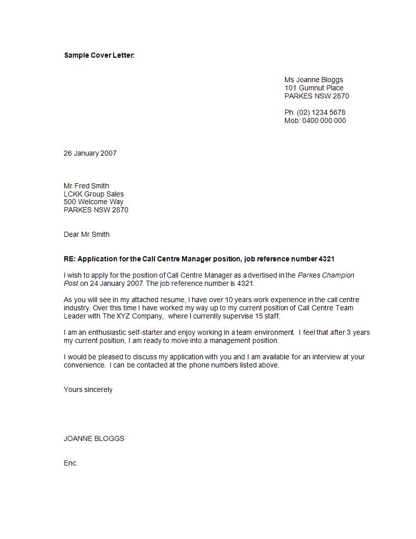 Official Cover Letter Examples 9 In PDF DOC Examples
