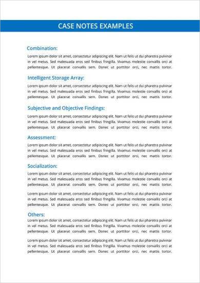 Case Note - 10+ Examples, Format, Pdf | Examples