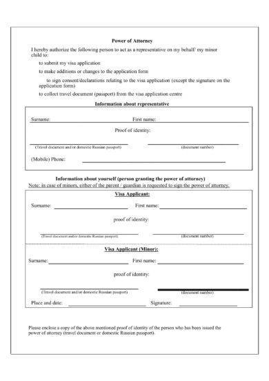 Free Power Of Attorney Authorization Letter Template Power Of Attorney 