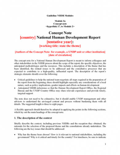 Concept Notes 19 Examples Format Pdf Examples