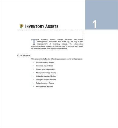Inventory Asset - 9+ Examples, Format, Pdf | Examples