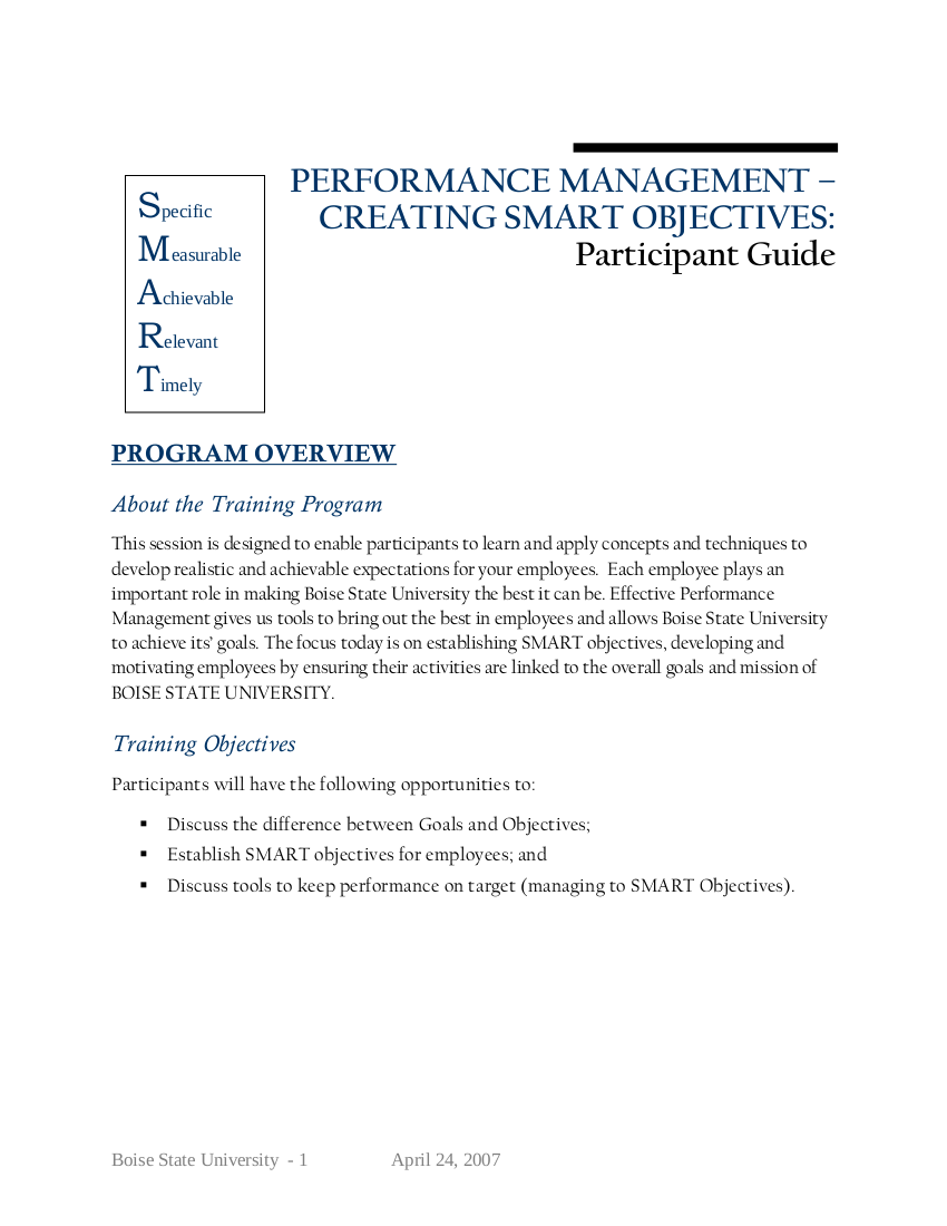 SMART Goal Setting - 8+ Examples, Format, Pdf | Examples