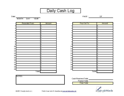 11 Petty Cash Log Template Examples PDF Examples