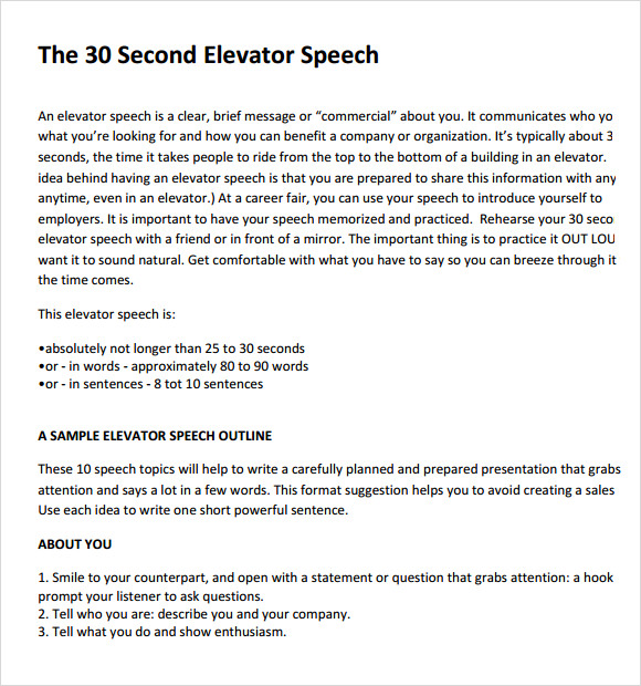 Commercial Speech 9 Examples Format Sample Examples